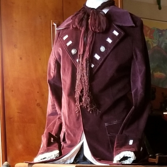 Vintage | Jackets & Coats | Vtg Velvet Hamilton Colonial Style Jacket ...